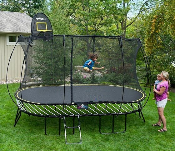 טרמפולינה אובלית 11 פיט ללא קפיצים SPRINGFREE דגם o77