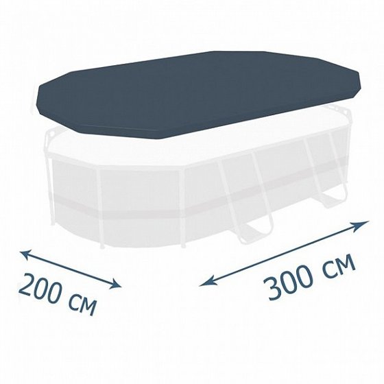 כיסוי PVC לבריכה אובלית 3X2 דגם BESTWAY 58424